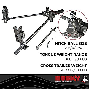 Husky 32218 Center Line TS with Spring Bars - 800 lb. to 1,200 lb. Tongue Weight Capacity (2-5/16" Ball)
