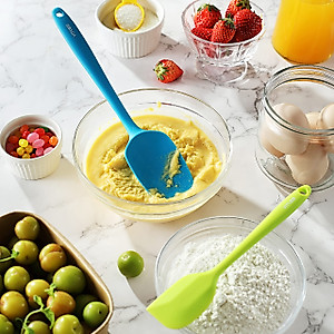 5PCS Silicone Rubber Spatula Set, VITUER Food Grade BPA-Free Spatulas for kitchen Use, Heat Resistant Spatula for Cooking & Baking, Dishwasher Safe