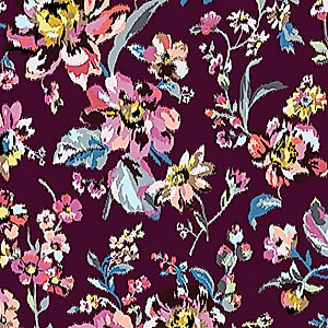 Vera Bradley Women's Microfiber Turnabout Crossbody Purse, Indiana Rose, One Size