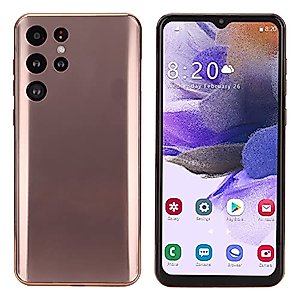 Zunate S22 Ultra 4G Unlocked Smartphone for Android 11, 6.52in Ultra HD Screen 4GB RAM 64GB ROM WiFi Face Unlock Mobile Phone with 4000mAh Battery 8MP 16MP Dual Camera (Gold)
