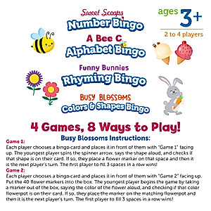 Learning Resources Super Spring Bingo Bundle Preschool Game - Ages 3+ Colors, Shapes, and Numbers Recognition, Preschool Learning Games, Toddler Games