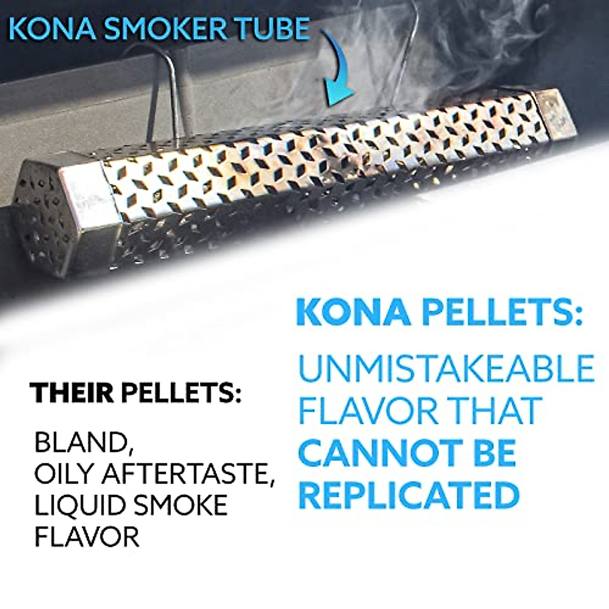 Kona Sweetwood Blend Smoker Pellets, Intended for Ninja Woodfire Outdoor Grill, 8 lb Resealable Bags