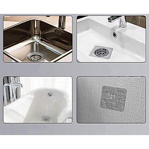 Shower Drain Cover Hair Catcher - 20 Pcs Disposable Hair Drain Stickers Shower Drain Mesh Stickers, Bathroom, Laundry, Bathtub, Kitchen, Sink, for Human and pet Hair (50)