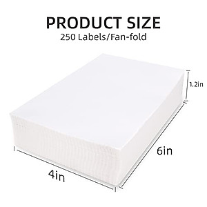 vretti Thermal Label Printer with 1 fanfold (250pcs) 4x6 Shipping Label for Shipping Packages Small Business