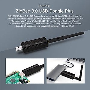 SONOFF Zigbee 3.0 USB Dongle Plus Gateway,Universal Zigbee USB Gateway with Antenna for Home Assistant, IoBroker, Wireless Zigbee 3.0 USB Adapter(2 Pack)