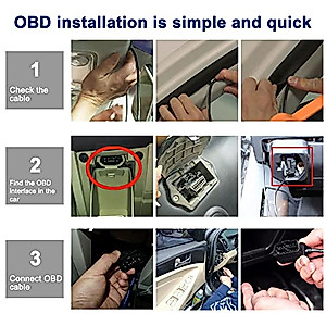 XMSJSIY OBD to USB Power Cable Adapter 16Pin OBD2 Male to 5V 2A USB Female Connector 12V 24V 36V to 5V 2A with Switch Button for Dash Camera Phone Car GPS DVR-0.5M/1.6FT