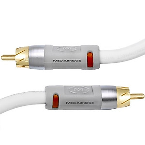 Mediabridge™ Ultra Series Digital Audio Coaxial Cable (2 Feet) - Dual Shielded with RCA to RCA Gold-Plated Connectors - White - (Part# CJ02-6WR-G2)