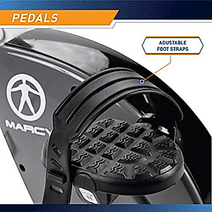 Marcy Foldable Exercise Bike with Adjustable Resistance for Cardio Workout and Strength Training NS-652