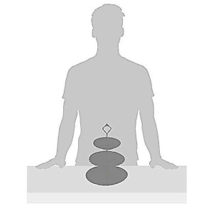 Jusalpha 3-Tier Pink Porcelain Cake Stand/Cupcake Stand/Dessert Stand/Tea Party Pastry Serving Platter/Food Display, Stand, Comes in a Gift Box- Free Sugar Tong, Pink