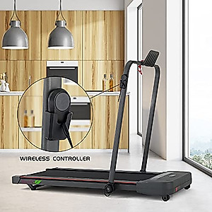 HouseFit Under Desk Treadmill with Bluetooth APP for Walking and Running Mode 2 in 1 Small Treadmill for Apartment with iPad and Phone Support LCD Display