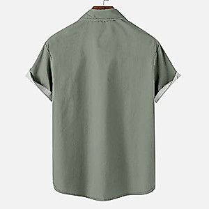 Lastesso Mens Shirts Casual Stylish Summer Beach Clothes for Men Funny Hawaiian Shirts for Men Mens Summer Shirts Casual Mens Big and Tall Dress Shirts Gray S