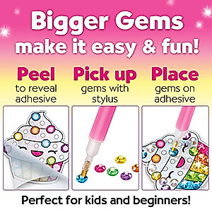 Creativity for Kids Big Gem Diamond Painting Kit: Sweets Stickers and Suncatchers - Diamond Art for Kids, DIY Stickers and Suncatcher Kit for Girls Ages 6-8+