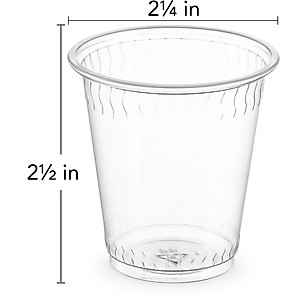 PLASTICPRO 3 Oz Disposable Plastic Clear Drinking Cups [2400 Count]