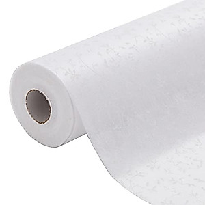 Leaf Print White Aisle Runner for Wedding Ceremony, Reception, Indoor and Outdoor Banquets (3 x 50 ft)