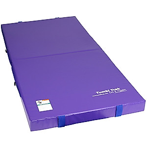 Tumbl Trak Junior Practice Mat, 3'x6'x4", Crash Mat for Gymnastics and Cheer, Landing Mat for Gymnastics Training, Purple