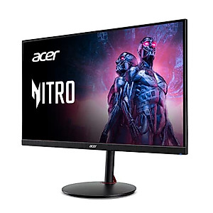 acer Nitro 27" WQHD 2560 x 1440 PC Gaming IPS Monitor | AMD FreeSync Premium | Up to 180Hz Refresh | Up to 0.5ms | DCI-P3 95% | 1 x Display Port 1.2 & 2 x HDMI 2.0 | XV271U M3bmiiprx,Black