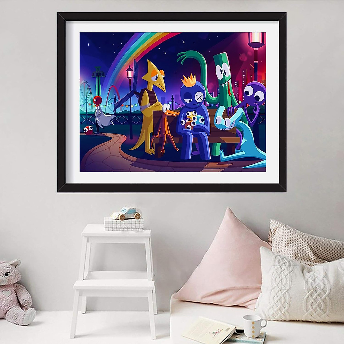 AIBOERL Diamond Painting Kits, Rainbow Diamond Art Kit for Adults, DIY 5D Friends Diamond Dots Full Drill Round Crafts for Home Wall Decor (15.8 * 11.8 inch)