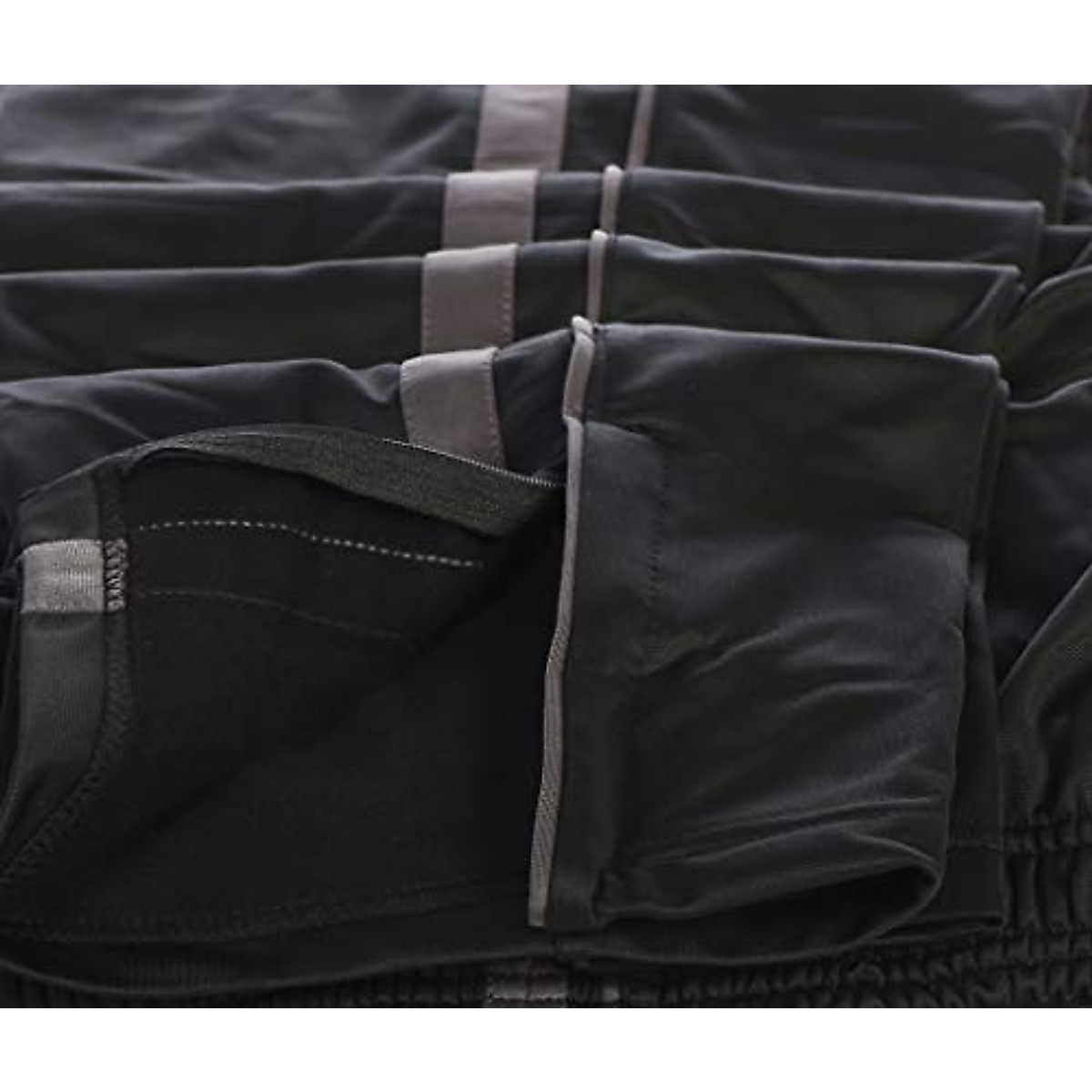 Gioberti Mens Athletic Track Pants, Black Charcoal, Large