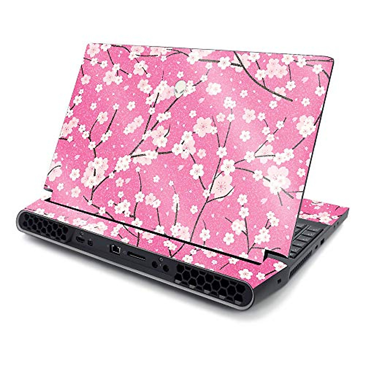 MightySkins Glossy Glitter Skin Compatible With Alienware Area-51M 17" (2019) - Sakura Pink | Protective, Durable High-Gloss Glitter Finish | Easy to Apply, Remove, and Change Styles | Made in The USA