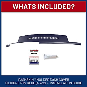 DashSkin Molded Plastic Dash Cover Compatible 1988-1994 C1500/C2500/C3500/K1500/K2500/K3500 Silverado Sierra Tahoe Yukon Suburban in Dark Blue