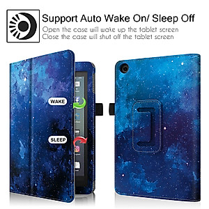 Famavala Folio Case Cover for Previous Version Fire 7 Tablet (9th Generation, 2019 Release) (Blugaxy)