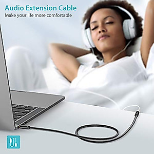 Syncwire Headphone Extension Cable - 6FT [Hi-Fi Sound][Gold Plated Jack][TRS] Nylon-Braided 3.5mm Male to Female Audio Extension Cord Compatible with iPhone iPad Smartphone Tablets Media Players