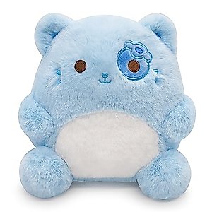Leokawin Cat Stuffed Animal Blueberry Plush Pillow, Kawaii Blueberry Cat Plush Blueberry Stuffed Cat Plushies, Soft Cute Blueberry Plush Toy Gifts for Kids Boys Girls