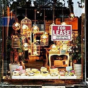 BAZIC For Lease Sign 12"x16", For Rent Rental House Home Apartment Car Auto Store Shops Business Waterproof Indoor Signage, 360-Packs