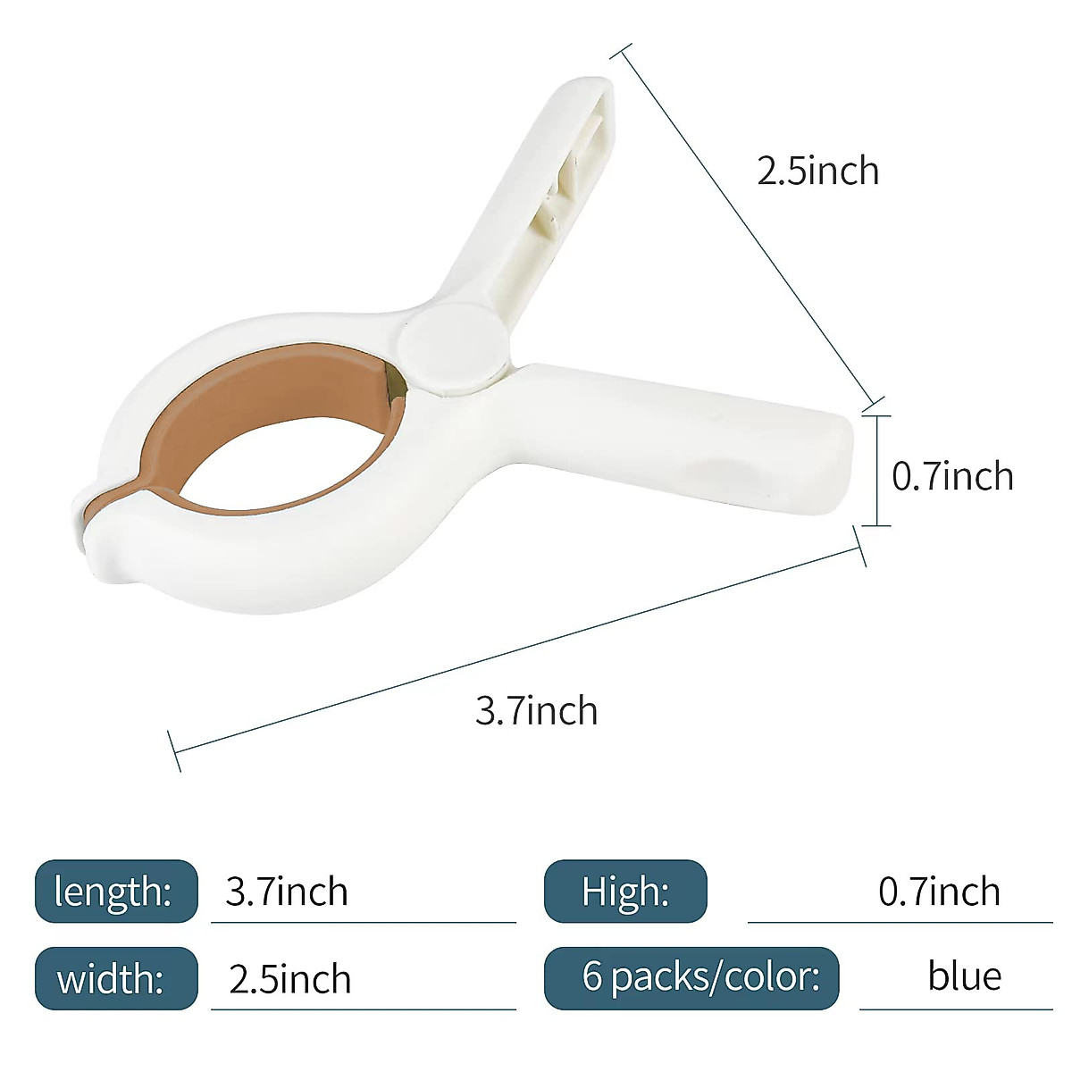 TRENDYSUPPLY 9 Pack Beach Towel Clips, Plastic Clothespin, Heavy Duty Laundry Clips to Keep Your Towel, Clothes, Blankets from Blowing Away, Strong Clamps for Cruise Chairs(Khaki)