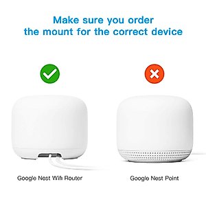 HOLACA Outlet Wall Mount Hanger for Google Nest WiFi Router(2nd Generation), Space Saving Holder, Easy Moved, Cord Management for Google Nest WiFi Router Without Messy Wires and Screws (1 Pack)