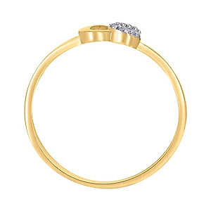 14k Two tone Gold Womens CZ Cubic Zirconia Simulated Diamond Infinity Symbol Ring Measures 11.2mm Long Jewelry for Women