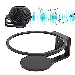 Wall Mount for HomePod Mini, Mini Speaker Wall-Mounted Sturdy Metal Mount (Black)