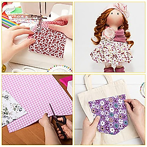 500 Pcs 4 x 4 Inches Cotton Fabric Square Pre Cut Quilt Squares Fabric Bundles Patchwork Fabrics Floral Printed Square Patchwork Fabric Quilting Fabric for DIY Craft Sewing Clothing Accessory