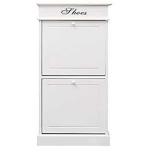 QJBSAVVA Shoe Cabinet White 19.7"x11"x38.6" Paulownia Wood,Shoe Change Bench Bookcase Shoe Rack for Closet Floor Suitable for doorways, Front Rooms, bedrooms