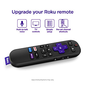 Roku Voice Remote (Official) for Roku Players, Roku TVs and Roku Audio