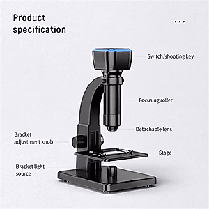 ADFSFD 2000x Dual Lens Electronics Digital Microscope USB Phone PC Video Microscope for Microbial Observation