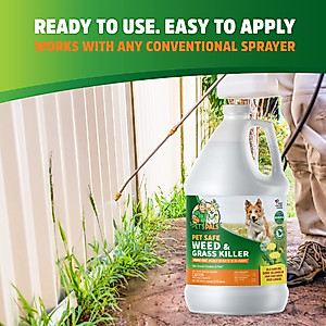Pet's Pal Natural Weed Killer | Pet Safe Spray | Ready-to-use Natural Herbicide | Environmentally Safe | Bee Safe | Glyphosate Free | Safe for Kids (1 Gallon)
