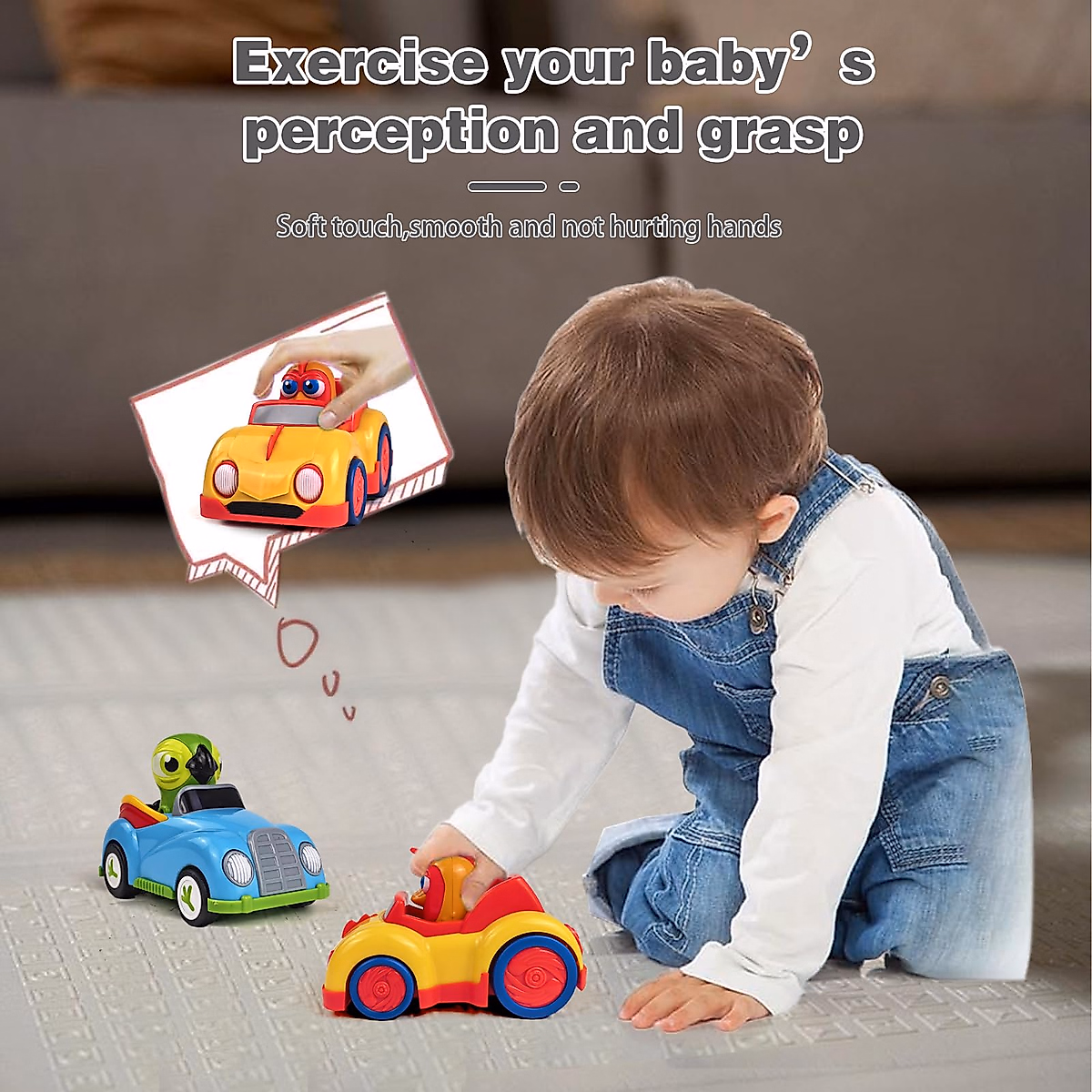 TOYMAKER La Granja De Zenon Kids Car Bartolito Chicken Toys Push and Go Cars Toys Lorito Pepe Bird Toys Friction Powered Inertia Cars for Toddlers 1-3 Birthday for Girls Boys