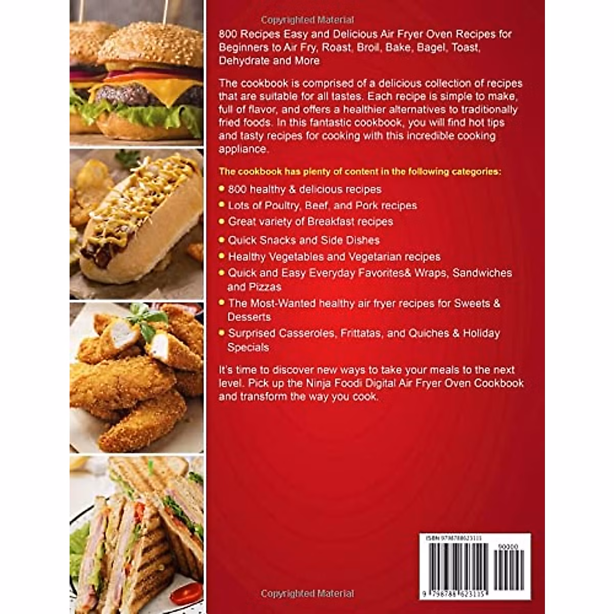 Ninja Foodi Digital Air Fryer Oven Cookbook: 800 Easy and Quick Recipes for Beginners and Advanced Users On A Budget