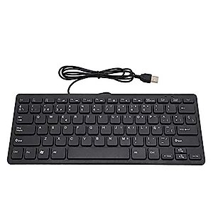 ciciglow Mini Wired Keyboard, 78 Keys Keypad, Portable Ultra Thin Mechanical Gaming Keyboard, Mini USB Wired Office Keyboard for Computer Laptop