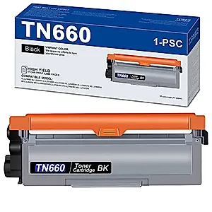 TN-660 Toner Cartridge, MFC-L2740DW MFC-L2700DW Toner, ALUMUINK Replacement for Brother TN660 TN-660 TN 660 for HL-L2300D DCP-L2520DW HL-L2360DW DCP-L2520DW HL-2320D Printer (1Pack, High Yield)