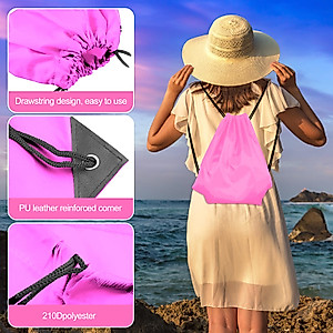 KUUQA 15Pcs Multicolor Drawstring Backpack Bag Cinch Sack Pull String Bags Bulk