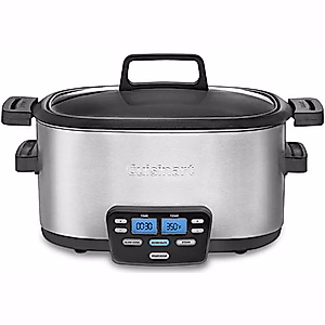 Cuisinart MSC-600 6 Quart 3-In-1 Cook Central Multicooker Slow Cooker Steamer Bundle with 1 YR CPS Enhanced Protection Pack
