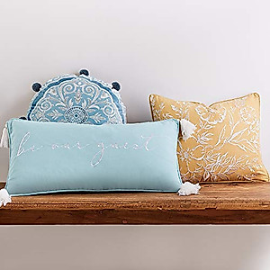 Levtex Home - Alita - Decorative Pillow (14 x 18in.) - Floral - Gold and White