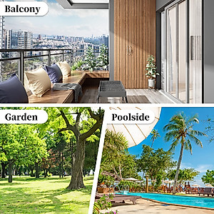 SUMETURE Patio Bistro Set (3Pcs, Grey) - Folding Outdoor Furniture, Modern Furniture with Anti-Skid Pads, Space-Saver for Patio, Yard, Garden, Indoor Use