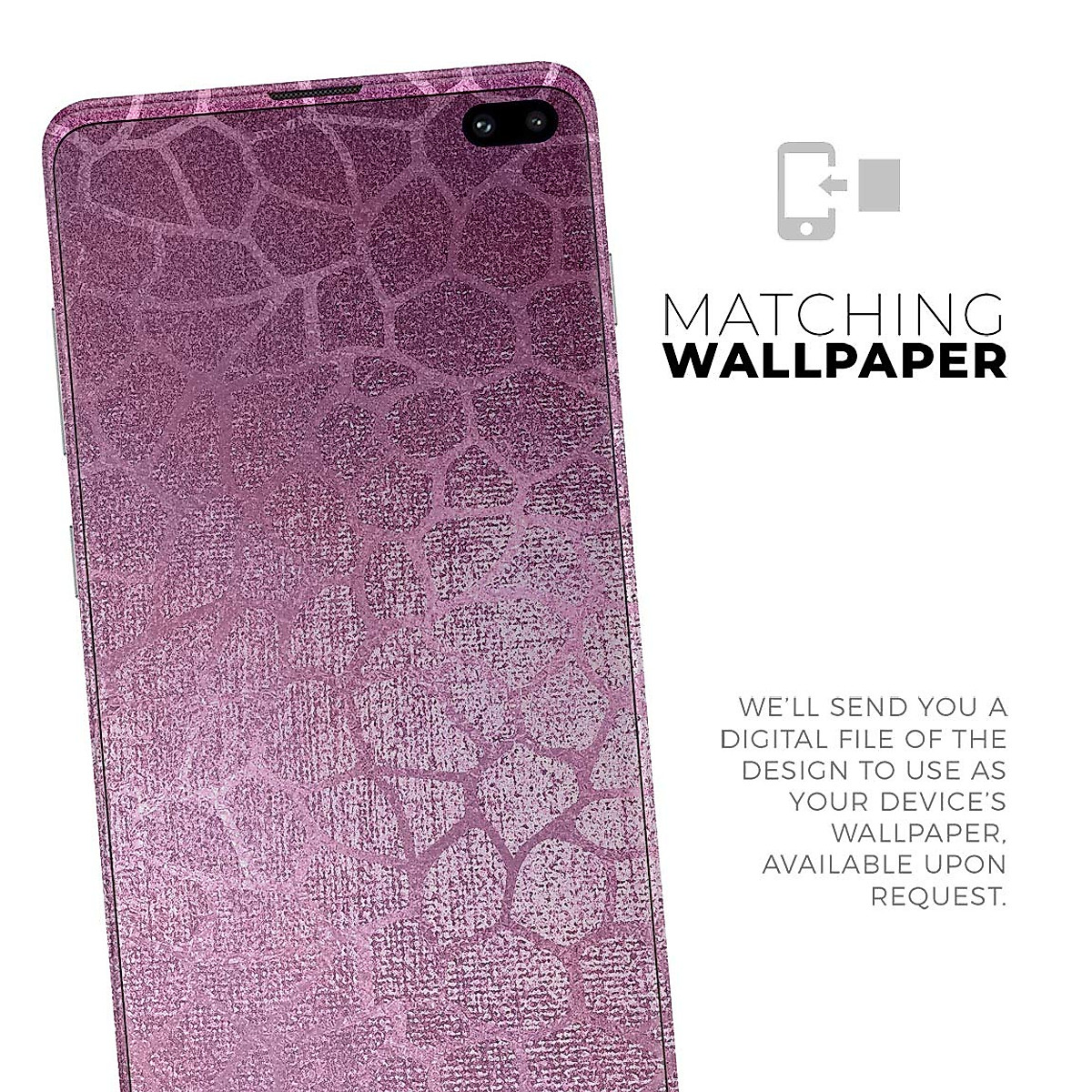 DesignSkinz Glamorous Pink Scales Protective Vinyl Decal Wrap Skin Cover Compatible with The Samsung Galaxy S20 (Screen Trim & Back Glass Skin)