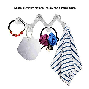 Bathroom Hanging Hook, Cloth Hanger Space Aluminum Wall Hanger, Retractable Hanging Hook, Hanging Hook for Towels Hanging Hook for Coats Door Hanger for Coats Rack for(Bright Sand)