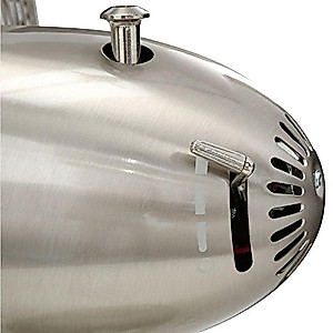 Hunter 90438z Adjustable 3 Speed Retro Pedestal Stand Floor Fan, 80 Degree Oscillation, 16”, Brushed Nickel Finish