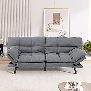 Hcore Bed,Light Grey Futon Couch Small Sofas