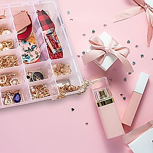 Keismodye Plastic Organizer Container Box for Wax Seal Stamps, 12 Grids with Adjustable Dividers for Beads Art DIY Crafts, Snaps, Stamps Or Pencils (1 Pack)